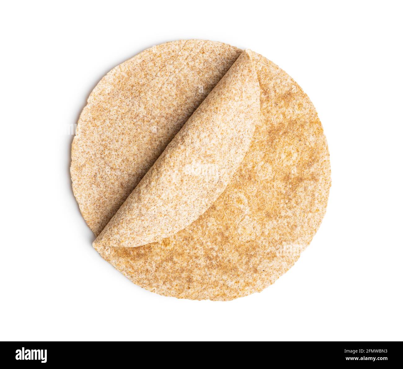 Whole grain tortilla wraps isolated on white background Stock Photo - Alamy