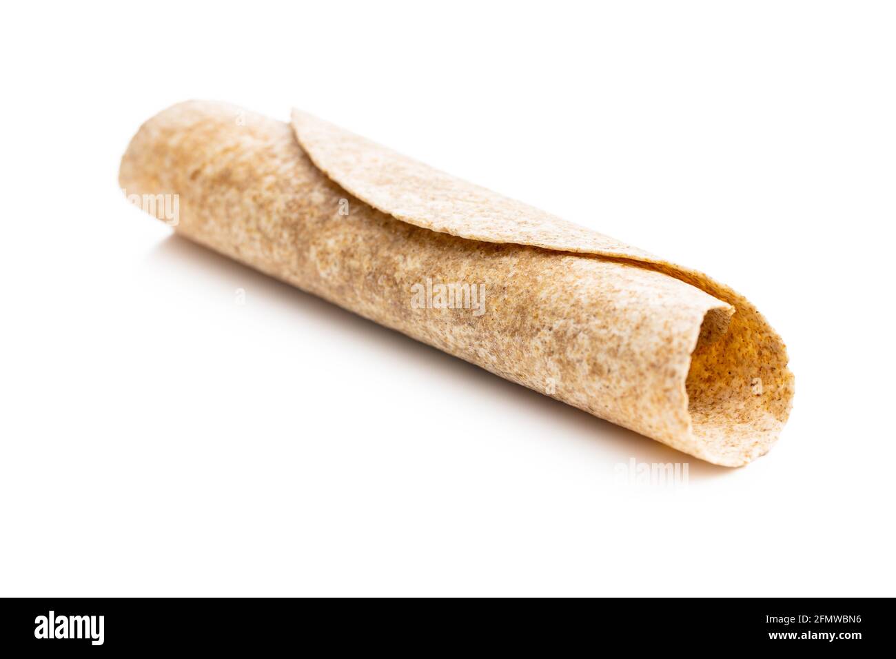 Whole grain tortilla wraps isolated on white background Stock Photo - Alamy