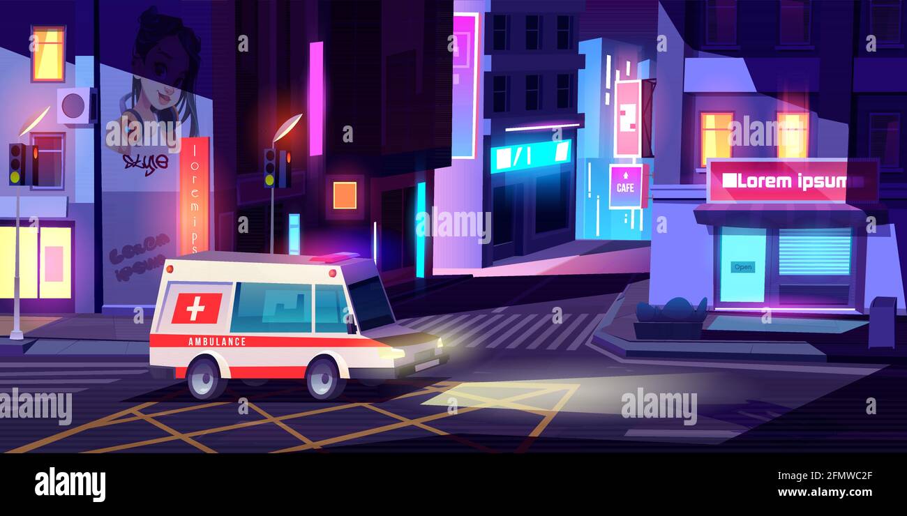 Cartoon Emergency Lights Loop Red Warning Light With Flare And Alpha