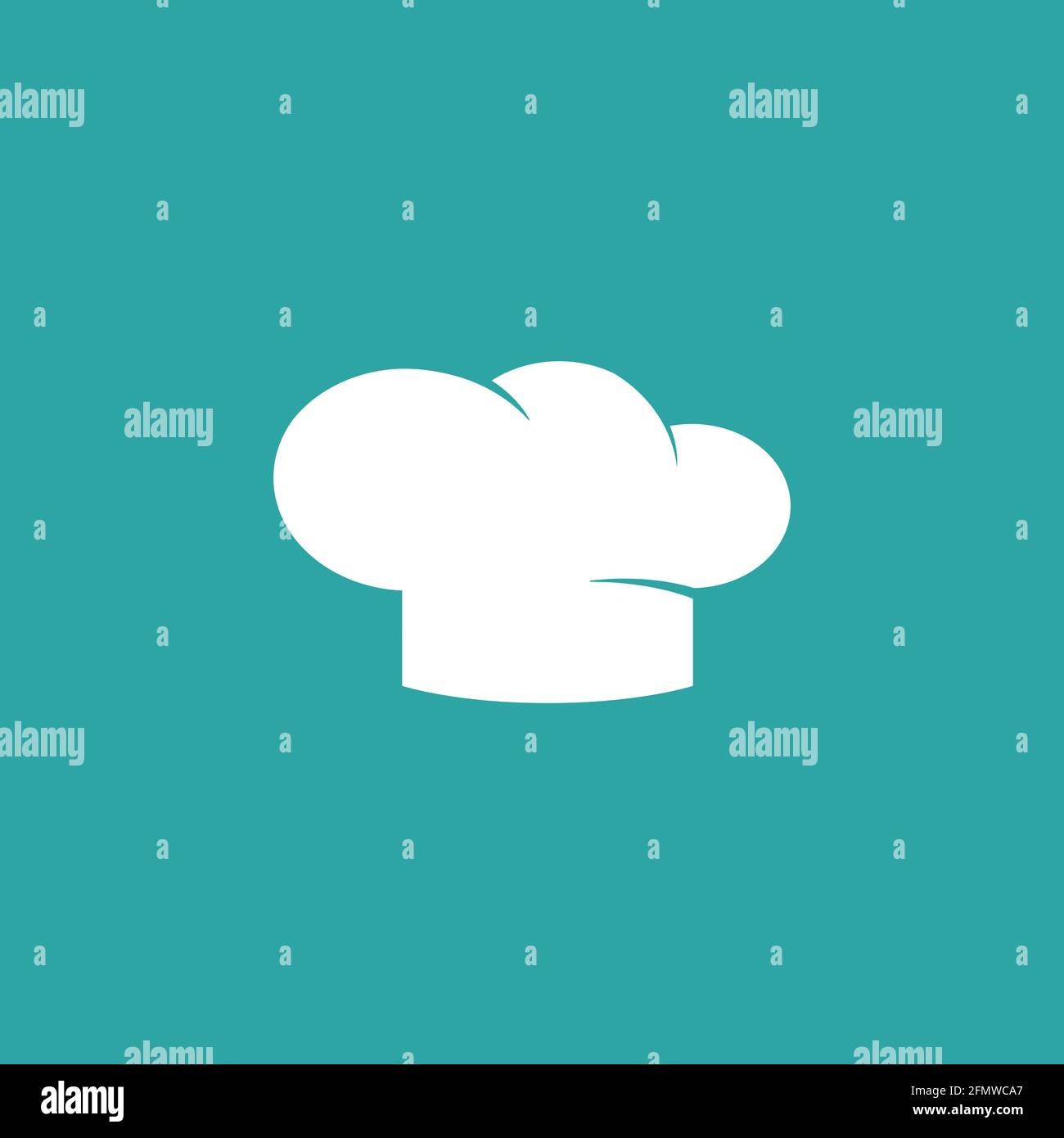 Chef cap icon isolated on blue. Cooking cap. Menu card. Bakery Logo ...