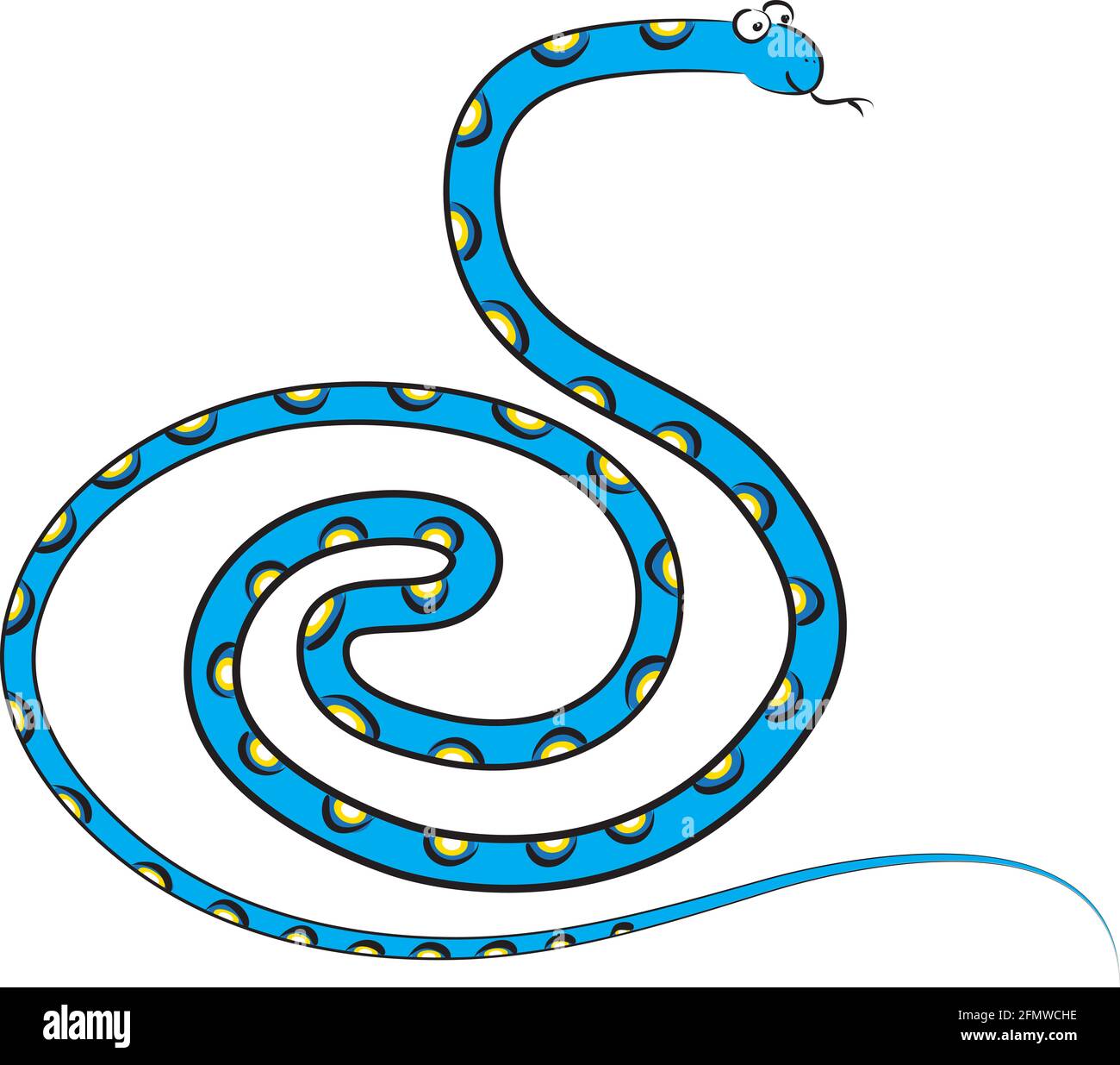 colourful cartoon long snake Stock Photo - Alamy