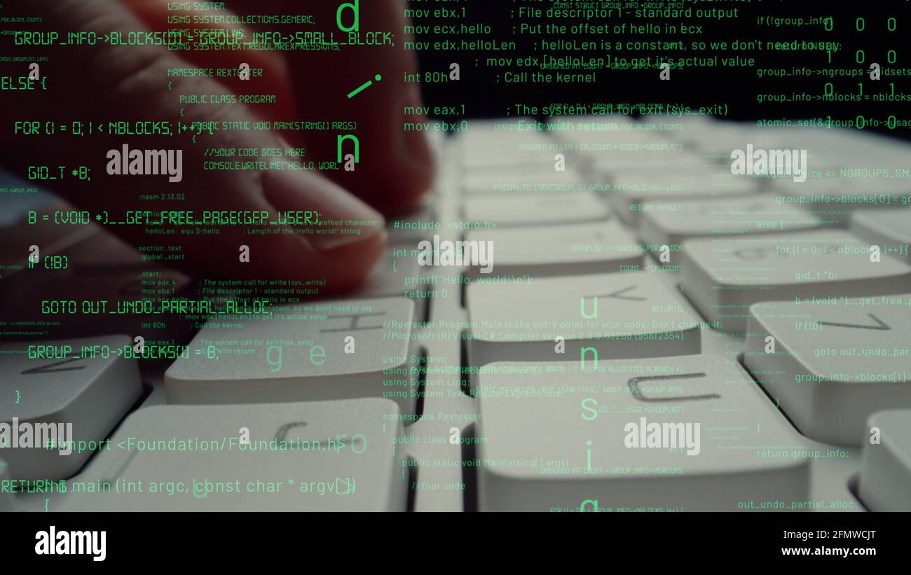 Digital coding overlay hi-res stock photography and images - Alamy