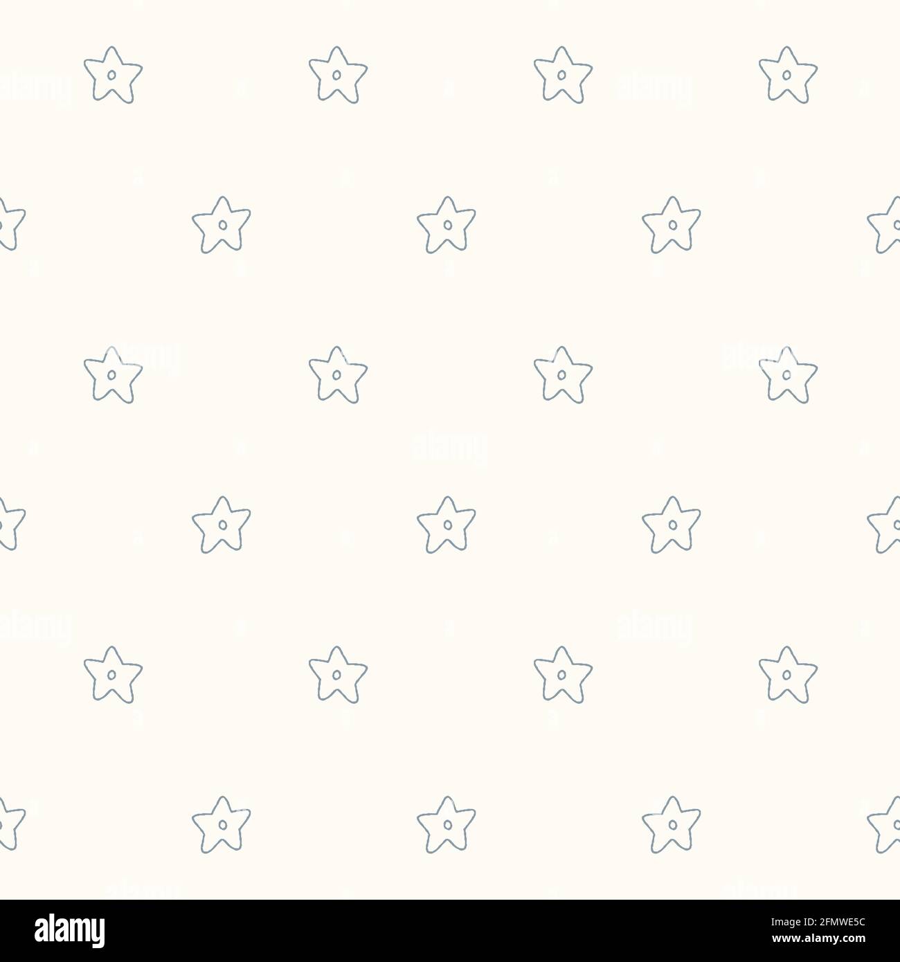 Star pattern background. Cute vector seamless repeat of hand drawn ...