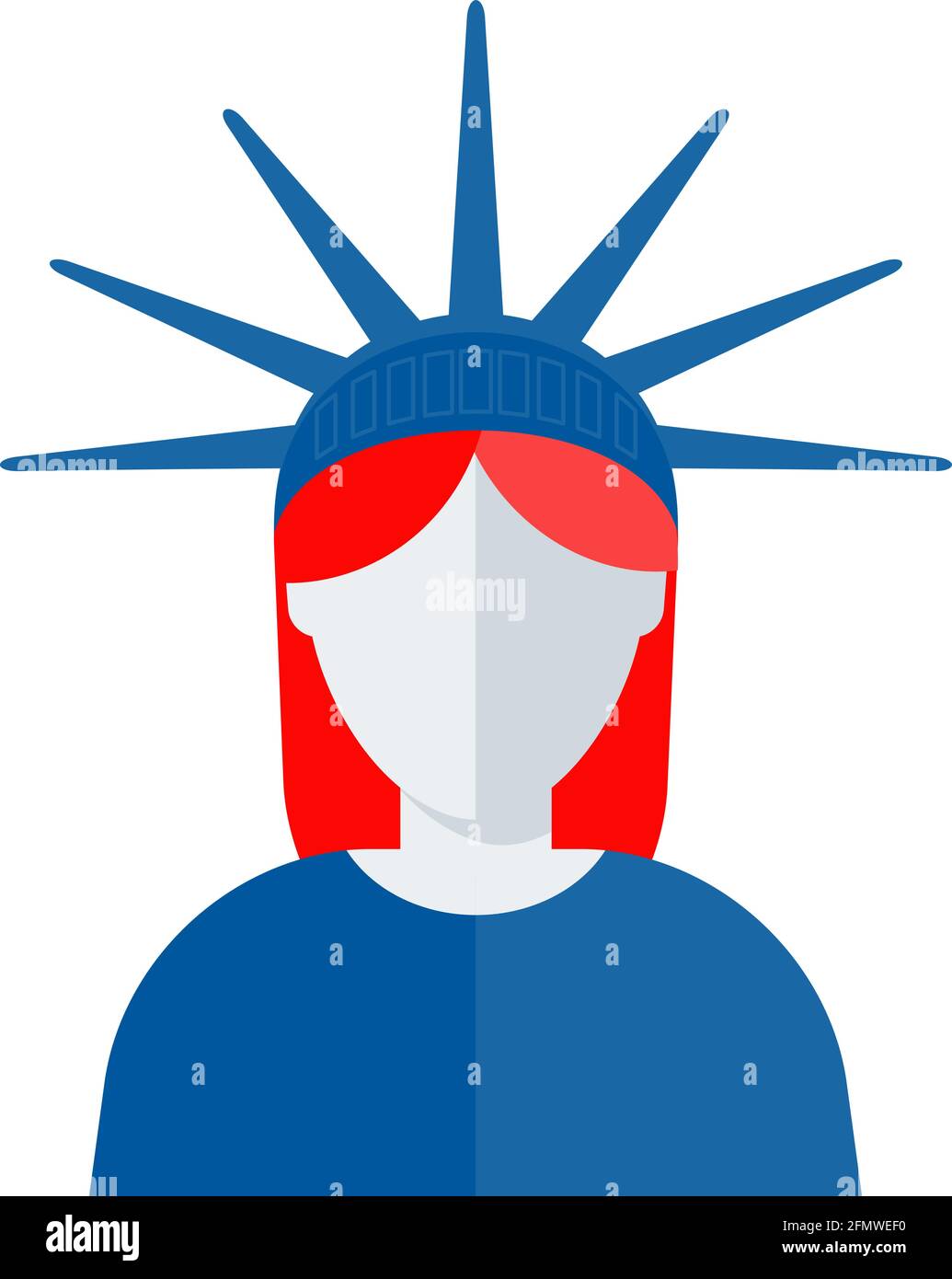 Statue of liberty america flat vector icon. Independence day of USA ...
