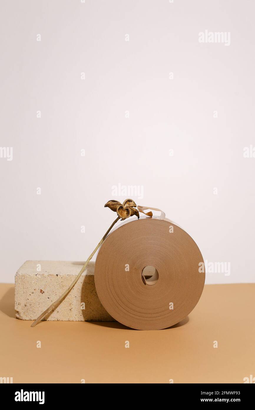 eco roll of paper tape Stock Photo - Alamy