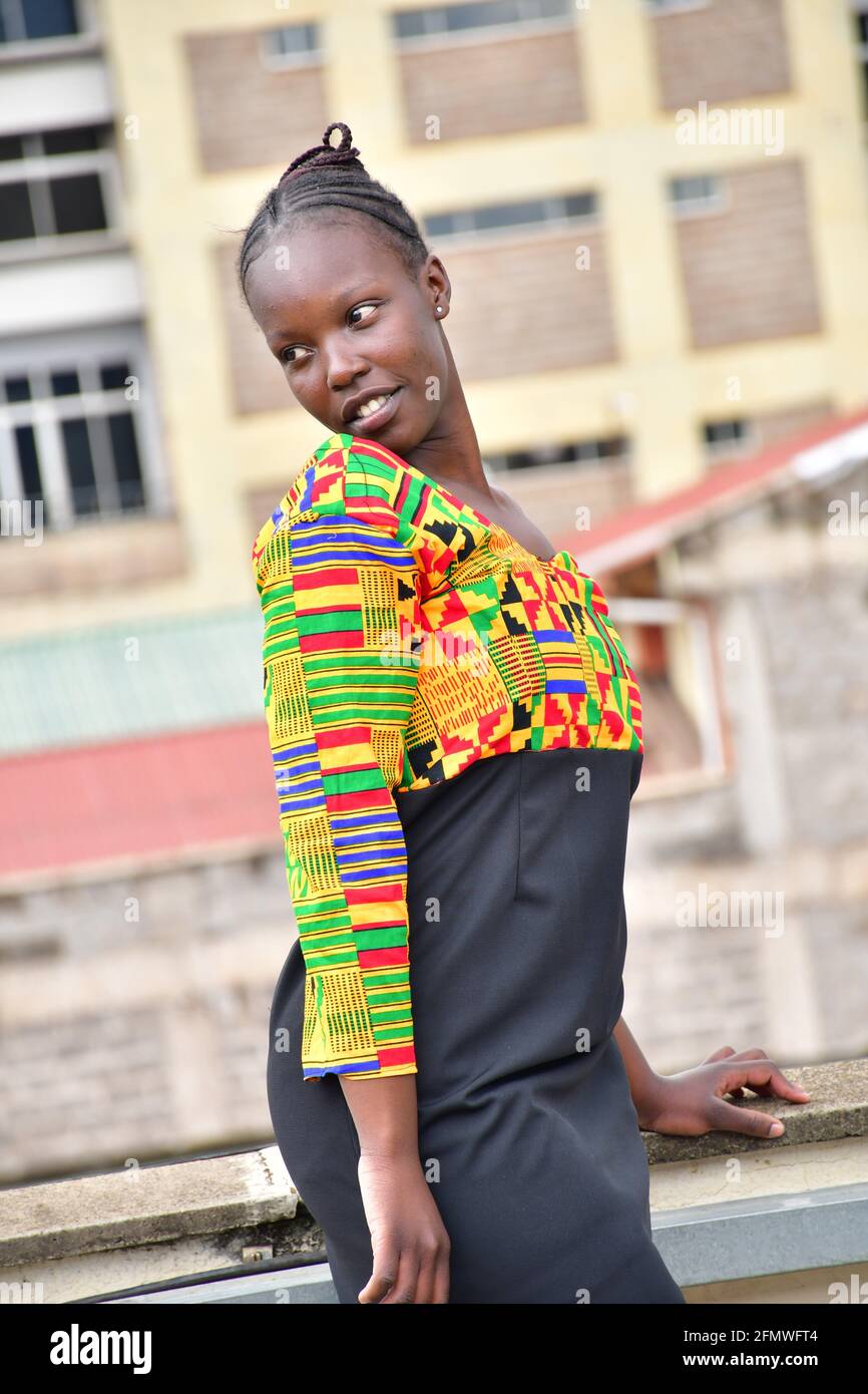 African woman model wearing stylish fashion Stock Photo - Alamy