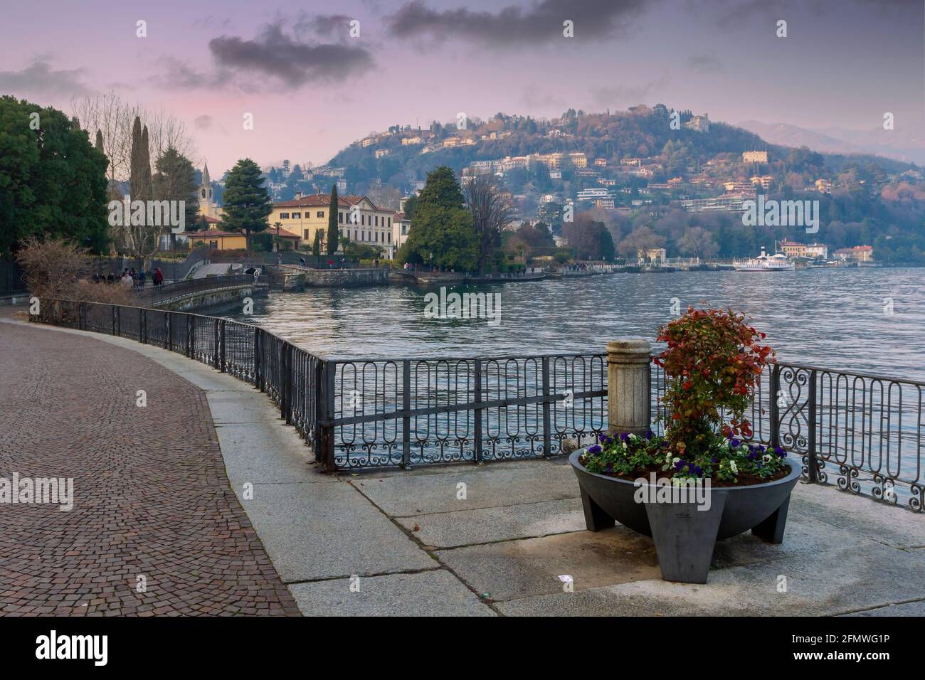 Como lake's view in the winter season Stock Photo - Alamy