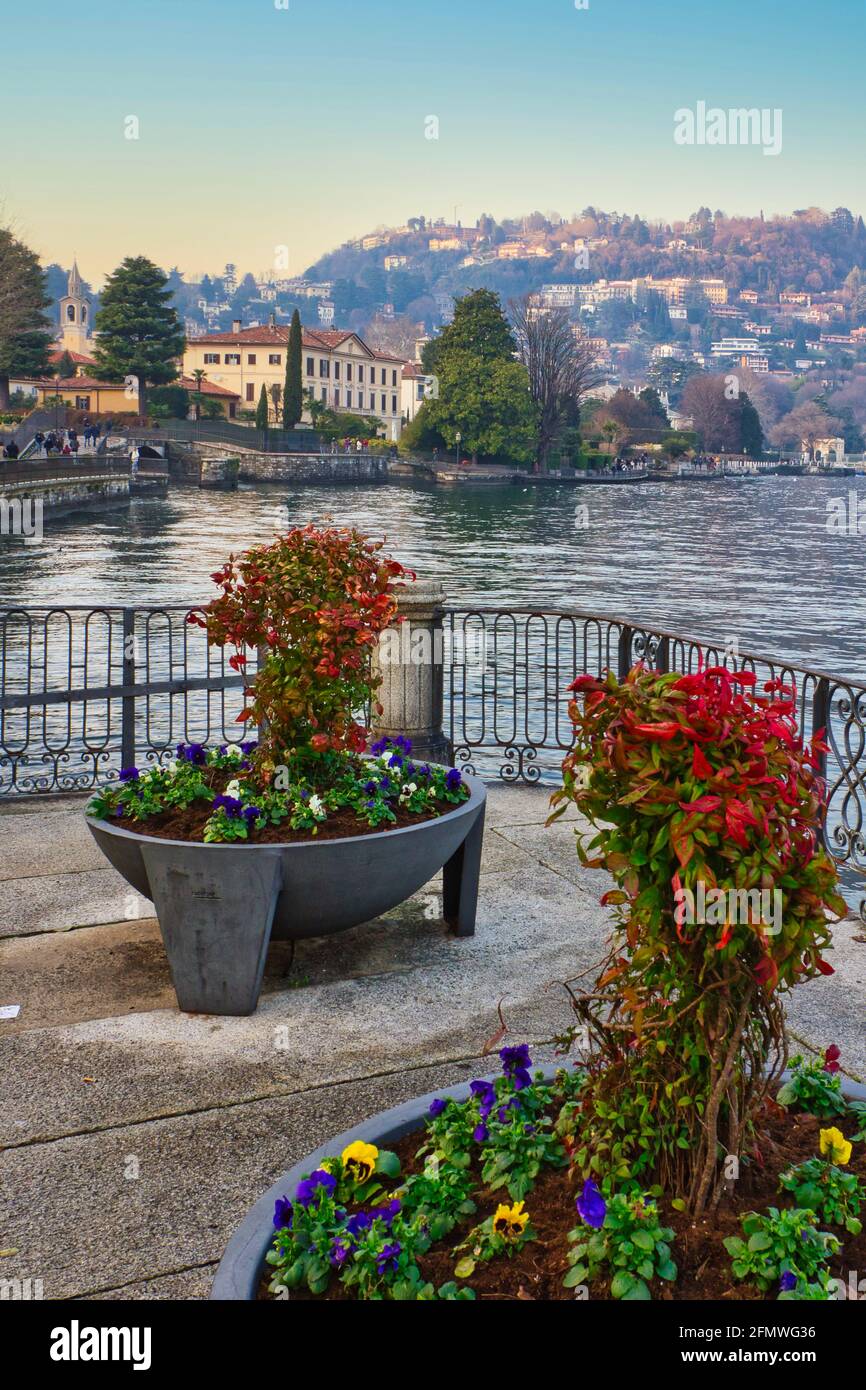 Como lake's view in the winter season Stock Photo - Alamy