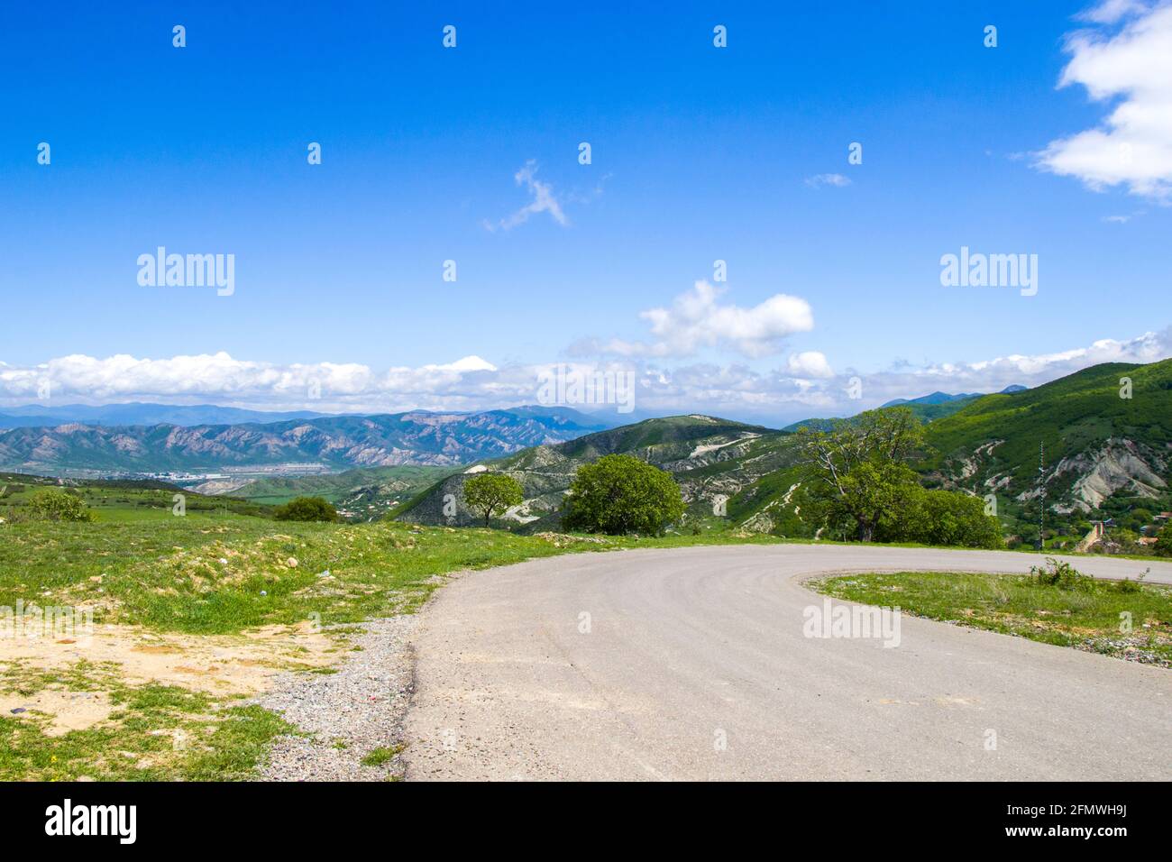 Highway, autobahn and road landscape. Nature and urban together in ...