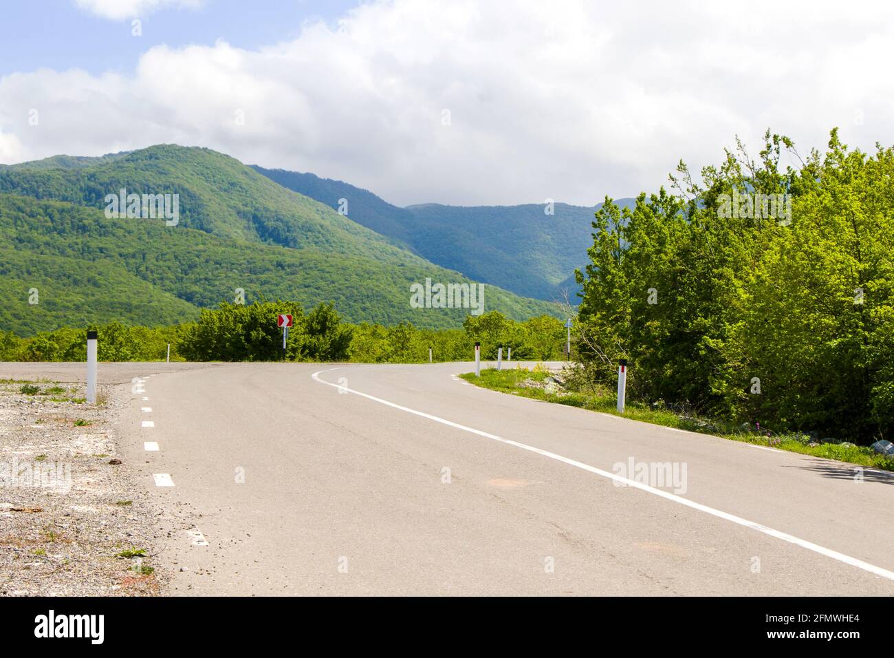 Highway, autobahn and road landscape. Nature and urban together in ...