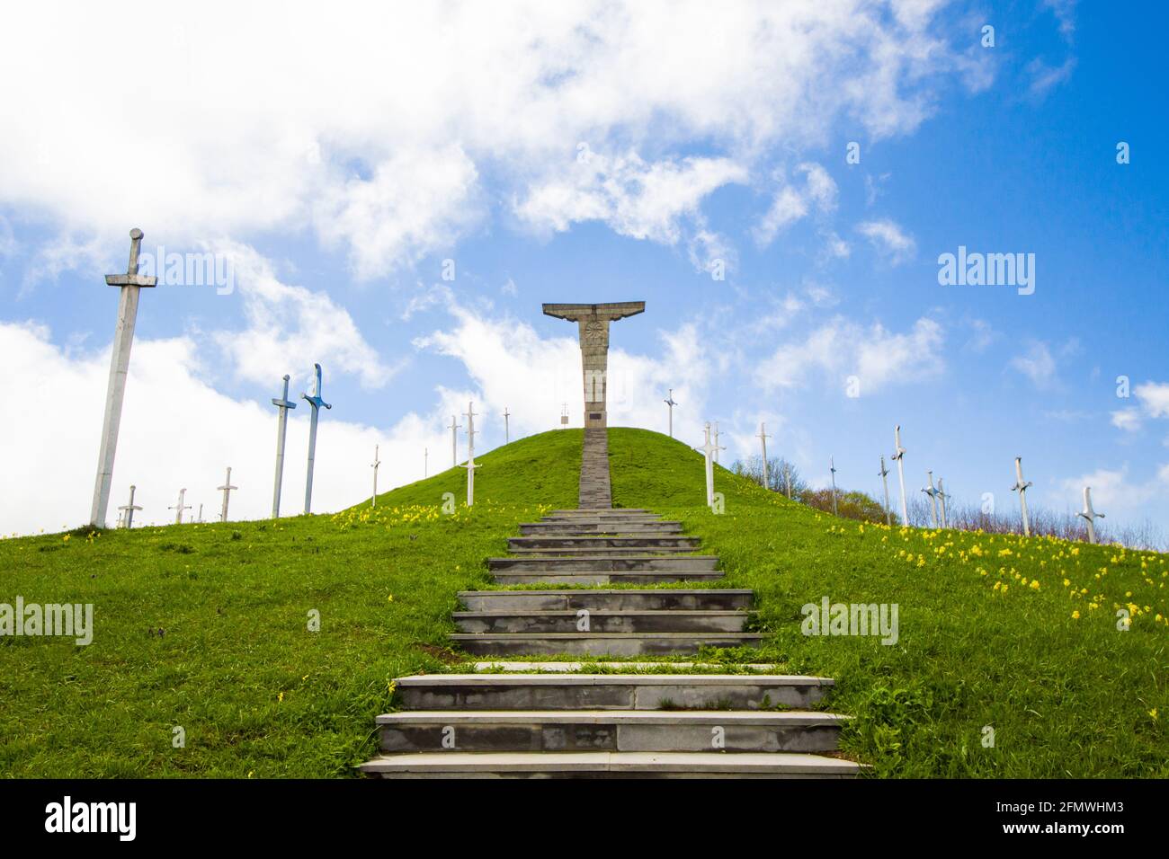 Didgori monument in Didgori, Georgia. Famousn landmark and place Stock ...
