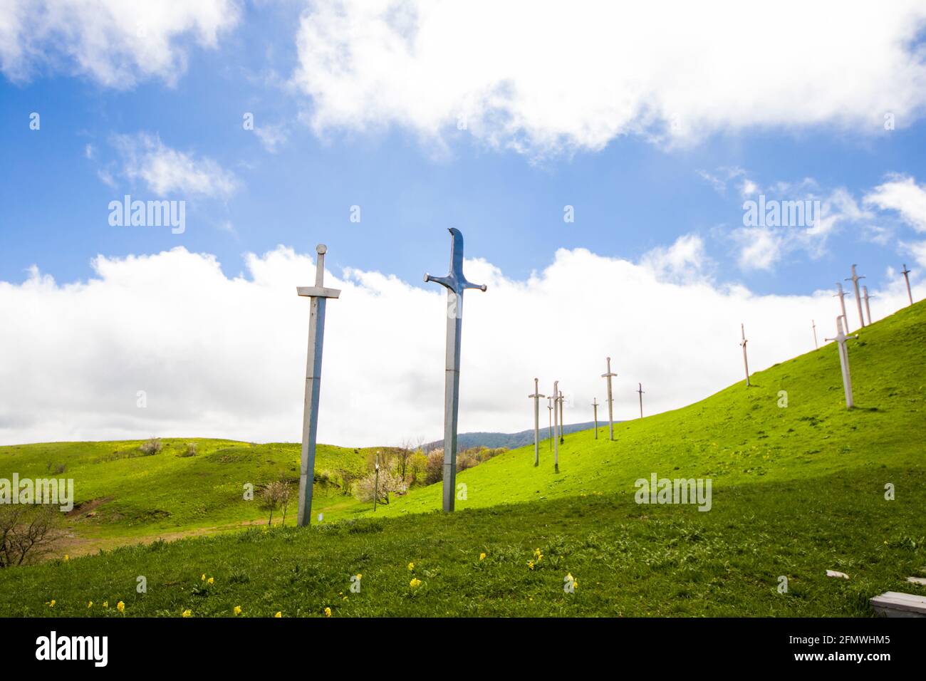 Didgori monument in Didgori, Georgia. Famousn landmark and place Stock ...