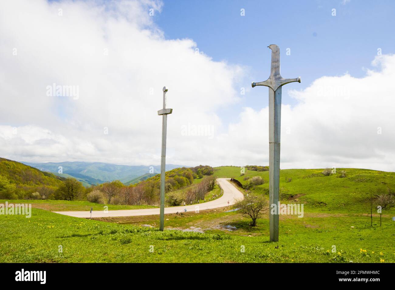 Didgori monument in Didgori, Georgia. Famousn landmark and place Stock ...