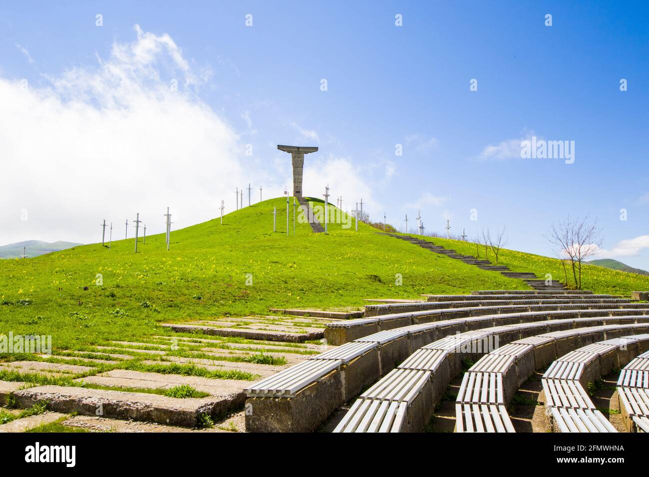 Didgori monument in Didgori, Georgia. Famousn landmark and place Stock ...