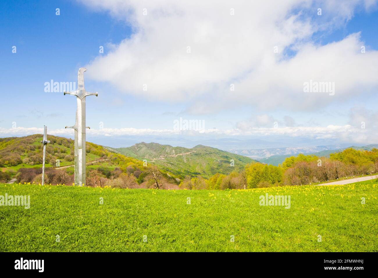 Didgori monument in Didgori, Georgia. Famousn landmark and place Stock ...