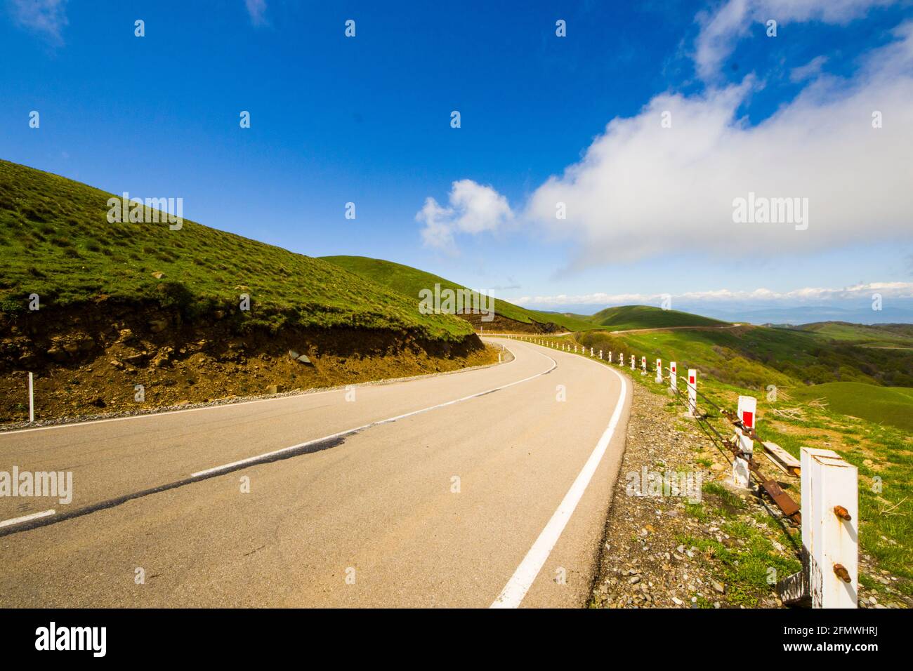 Highway, autobahn and road landscape. Nature and urban together in ...