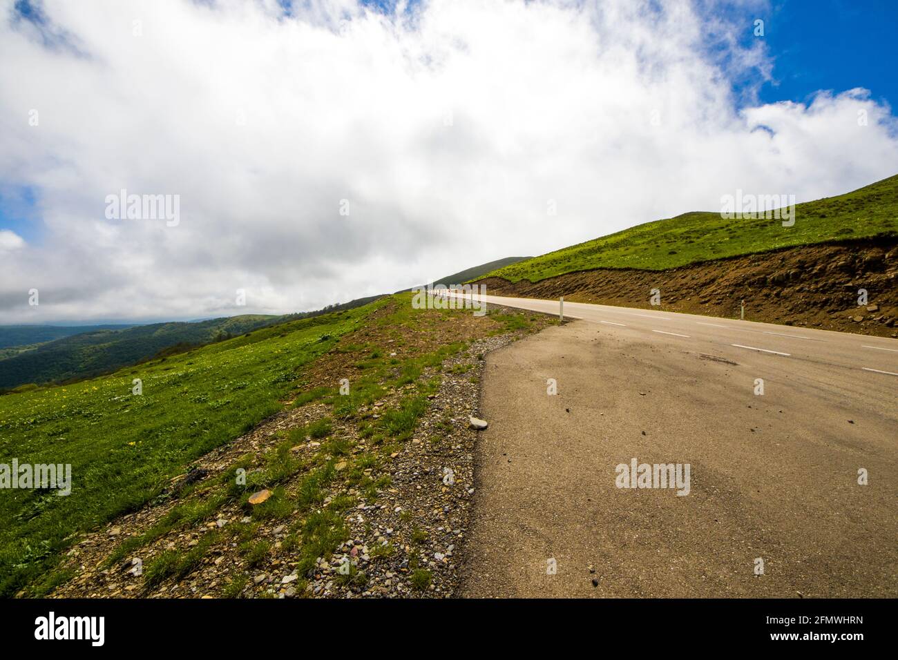 Highway, autobahn and road landscape. Nature and urban together in ...