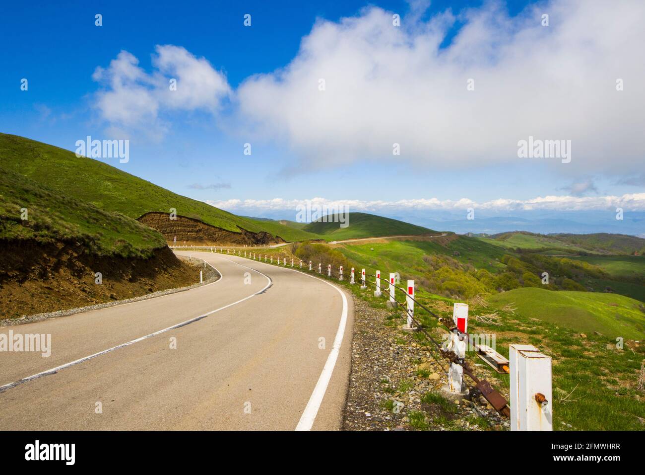 Highway, autobahn and road landscape. Nature and urban together in ...