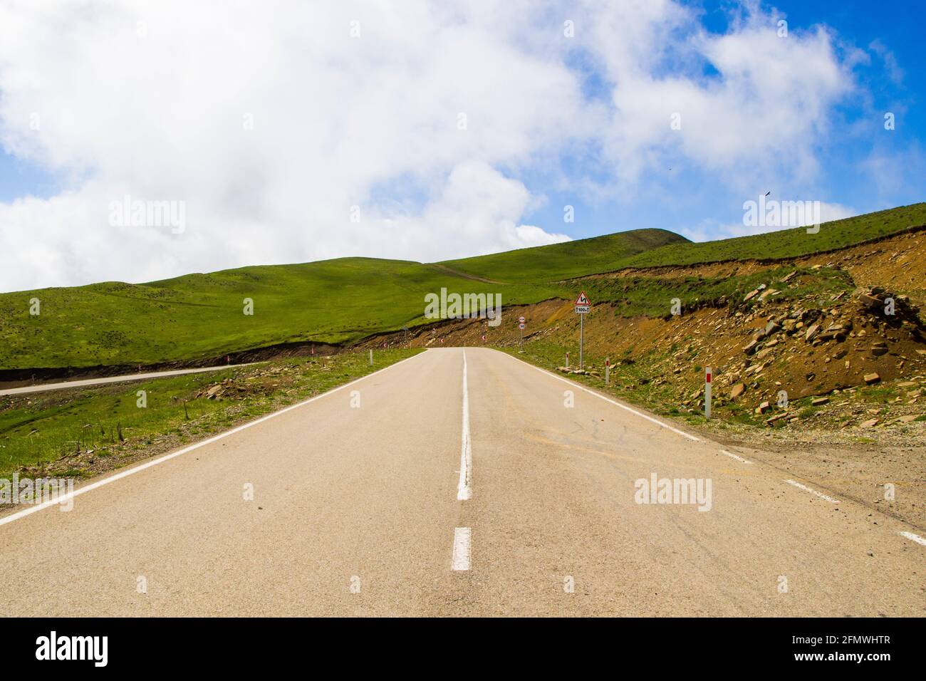 Highway, autobahn and road landscape. Nature and urban together in ...