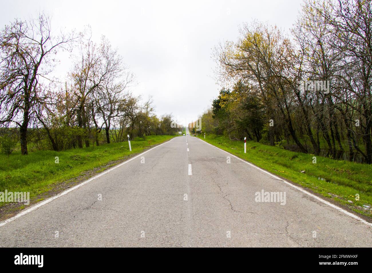 Highway, autobahn and road landscape. Nature and urban together in ...