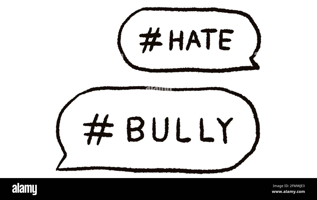 animated whiteboard style chat bullying icon, social footage Stock ...