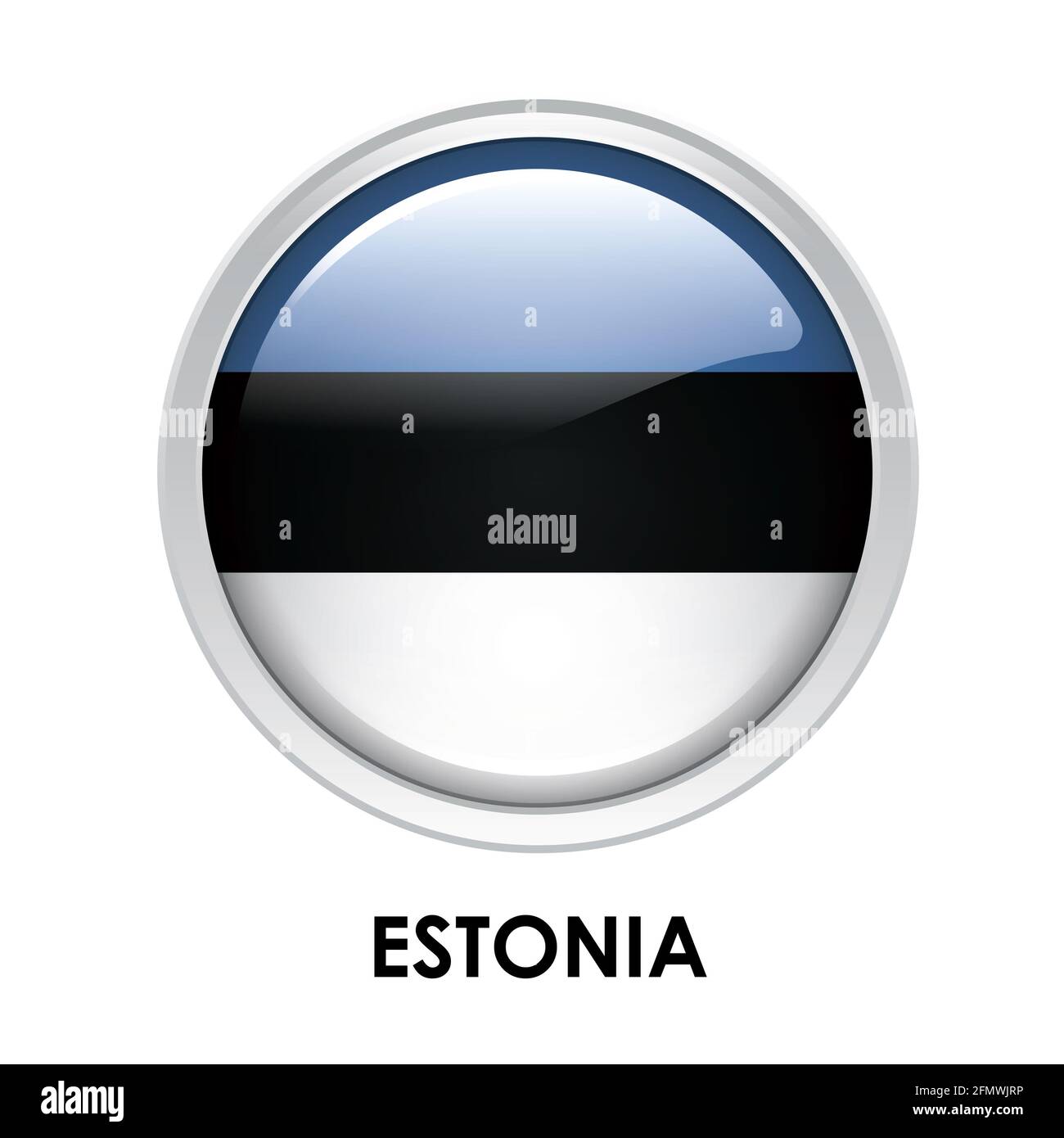 Round flag of Estonia Stock Photo - Alamy