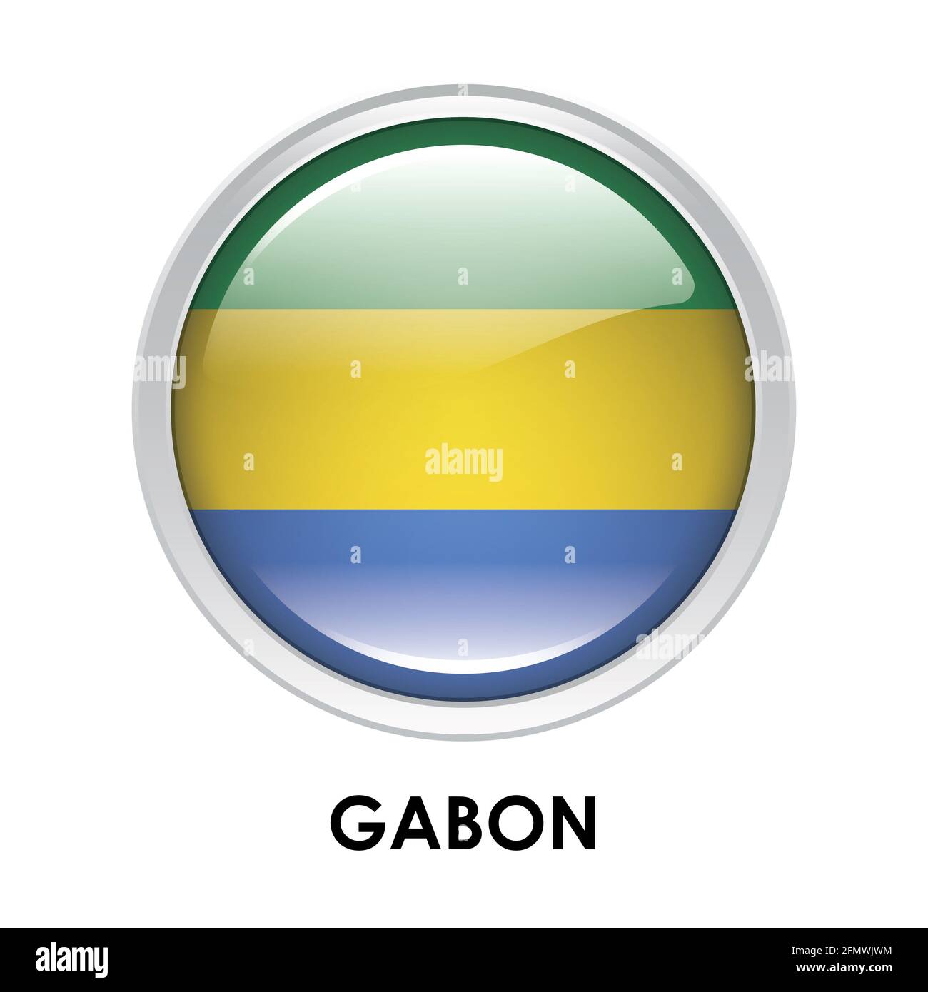Gabon flag official symbol Cut Out Stock Images & Pictures - Alamy