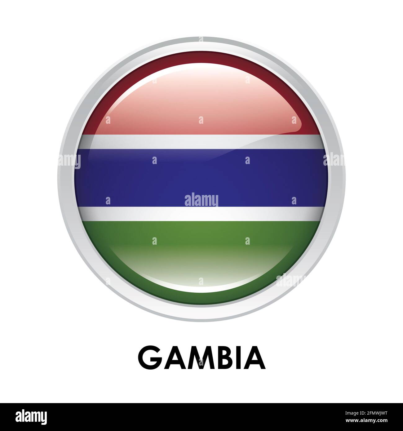 3d map of gambia hi-res stock photography and images - Alamy