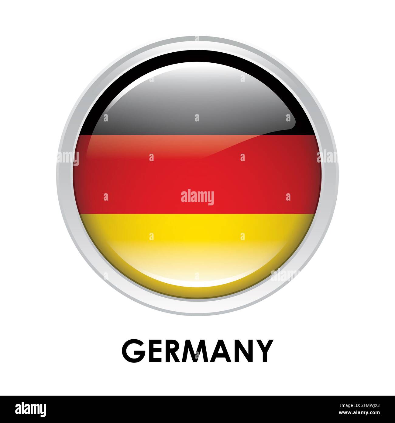 Round flag of Germany Stock Photo - Alamy