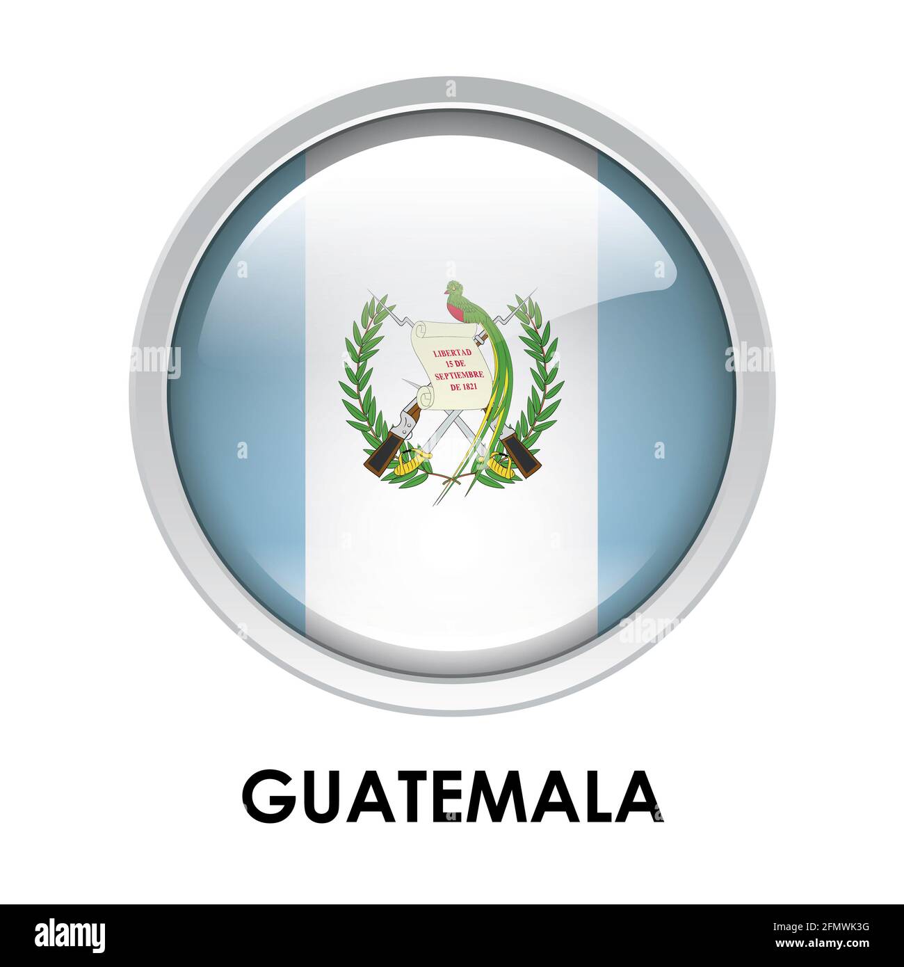 National flag guatemala vector Cut Out Stock Images & Pictures - Alamy