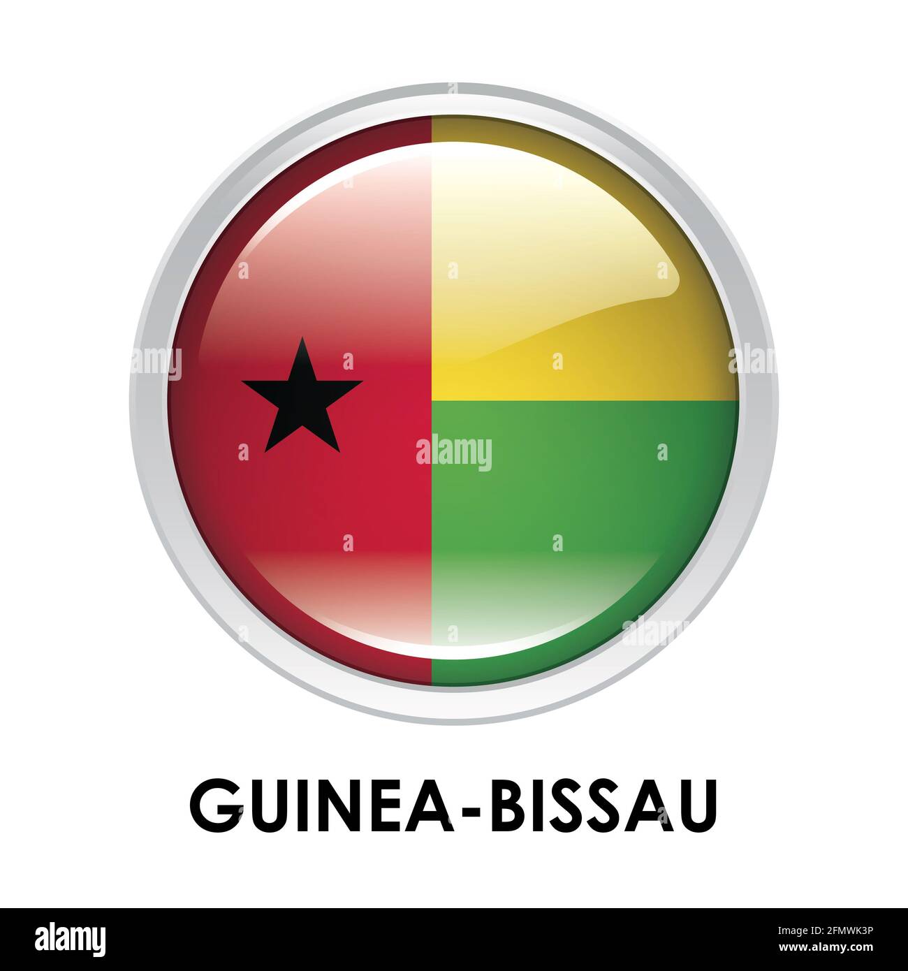 Guinea round circle flag Cut Out Stock Images & Pictures - Alamy