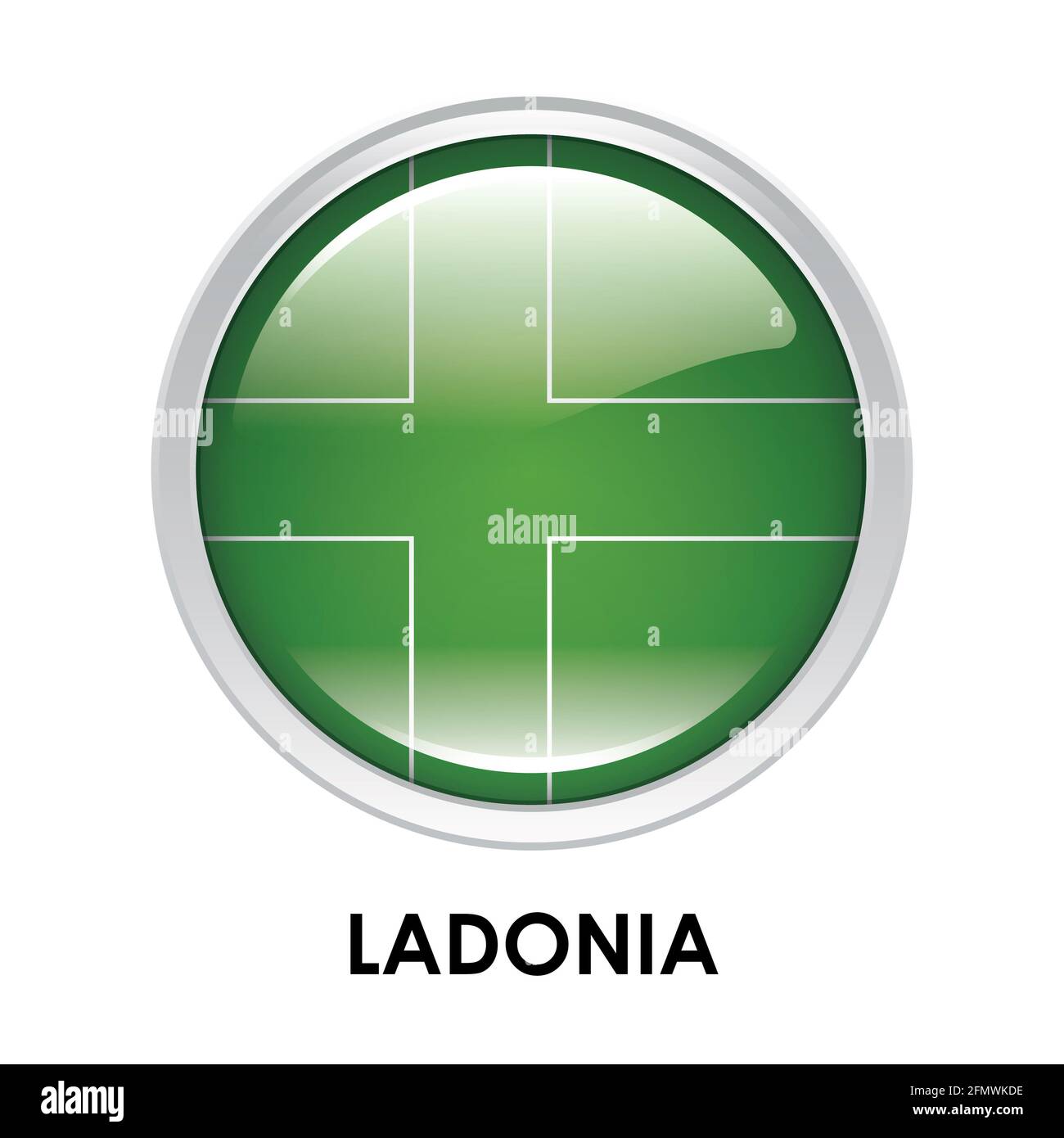 Round flag of Ladonia Stock Photo - Alamy