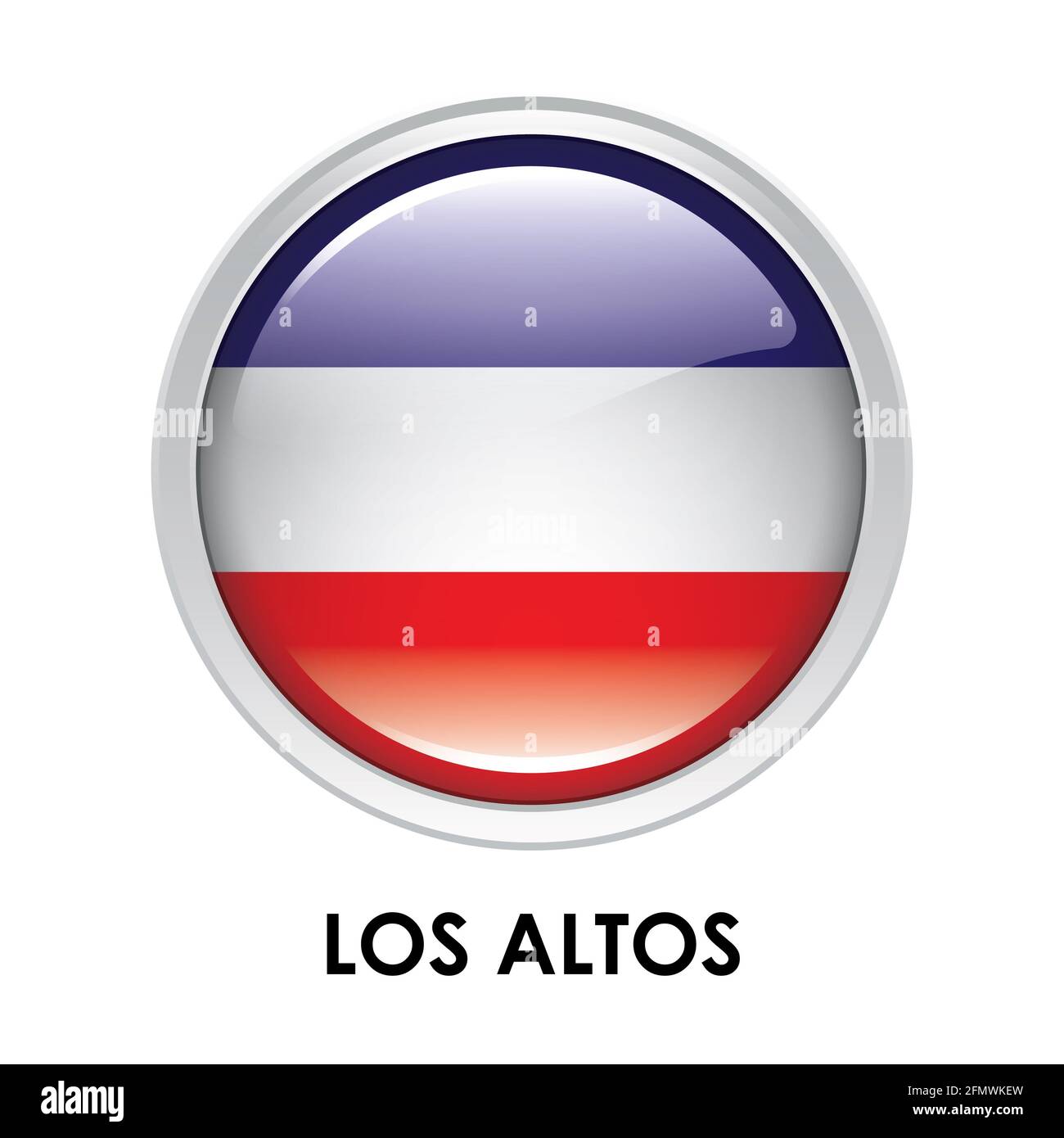 Round flag of Los Altos Stock Photo - Alamy