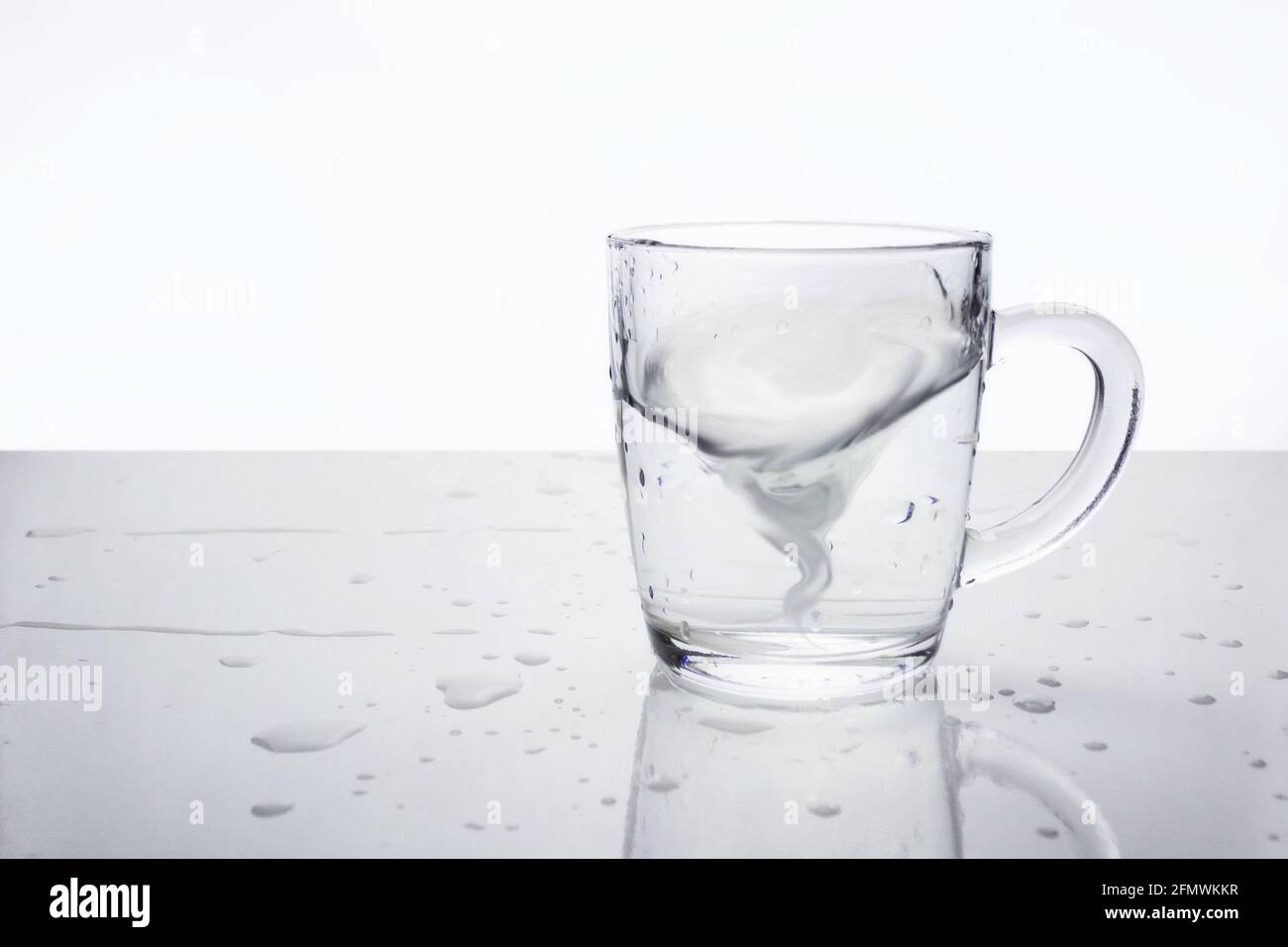Water Drops On Glass Cup