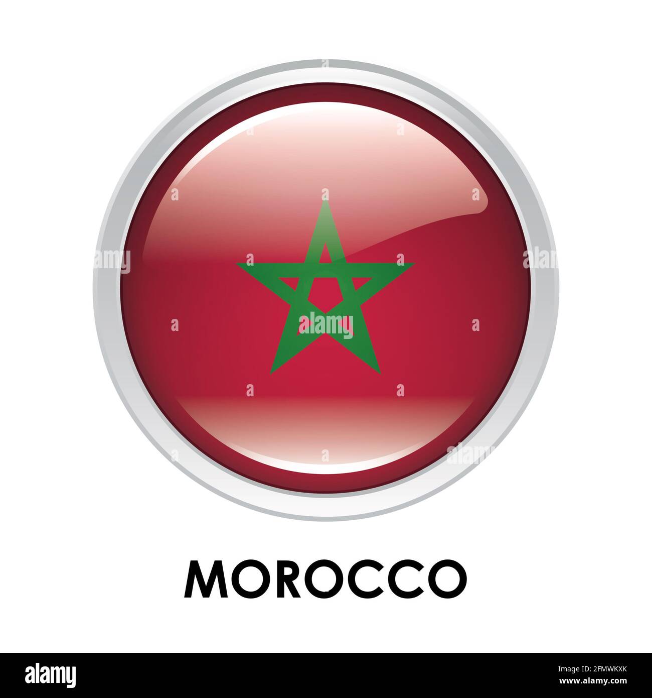 Morocco flag icon hi-res stock photography and images - Alamy