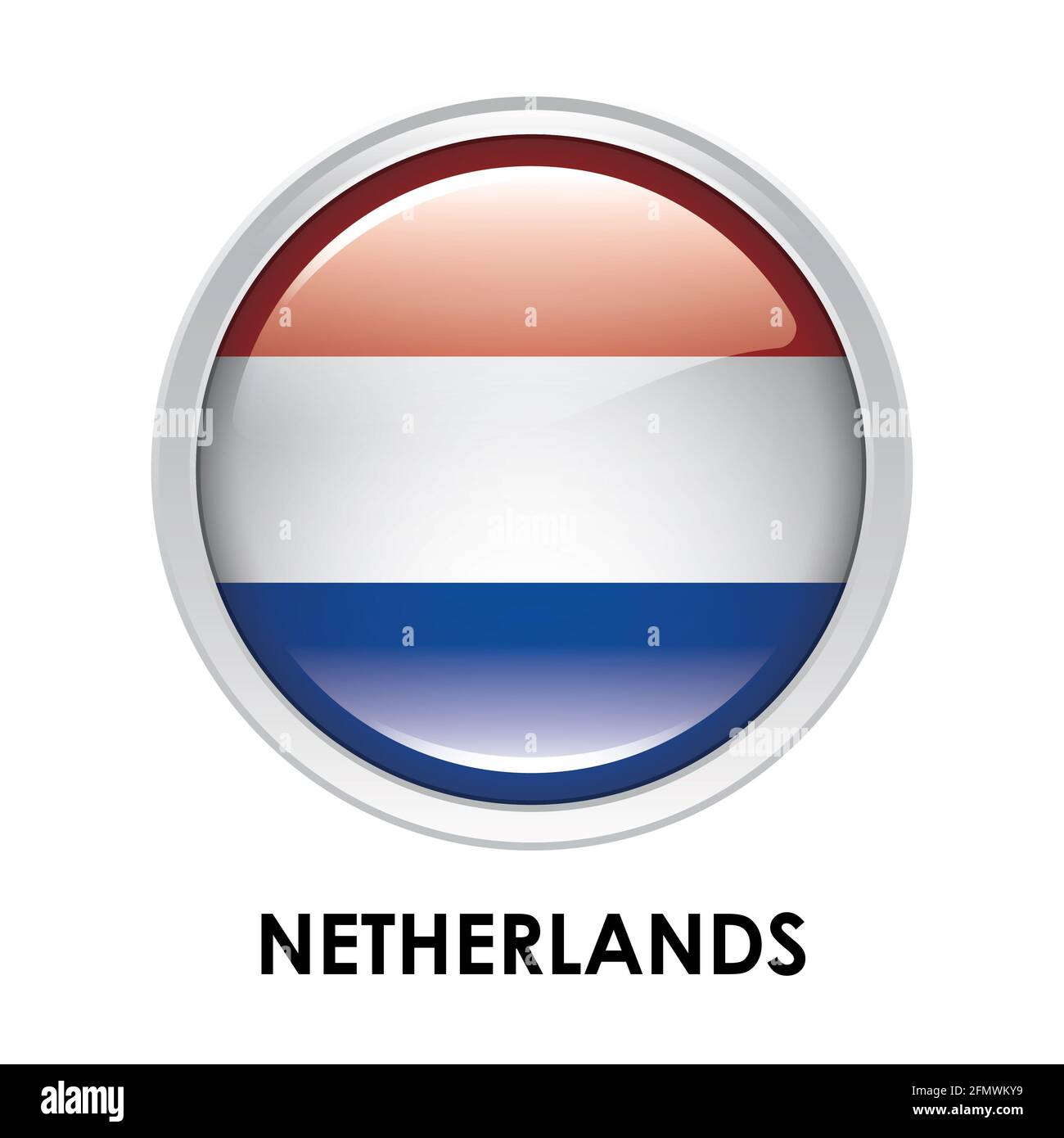 Round flag of Netherlands Stock Photo - Alamy