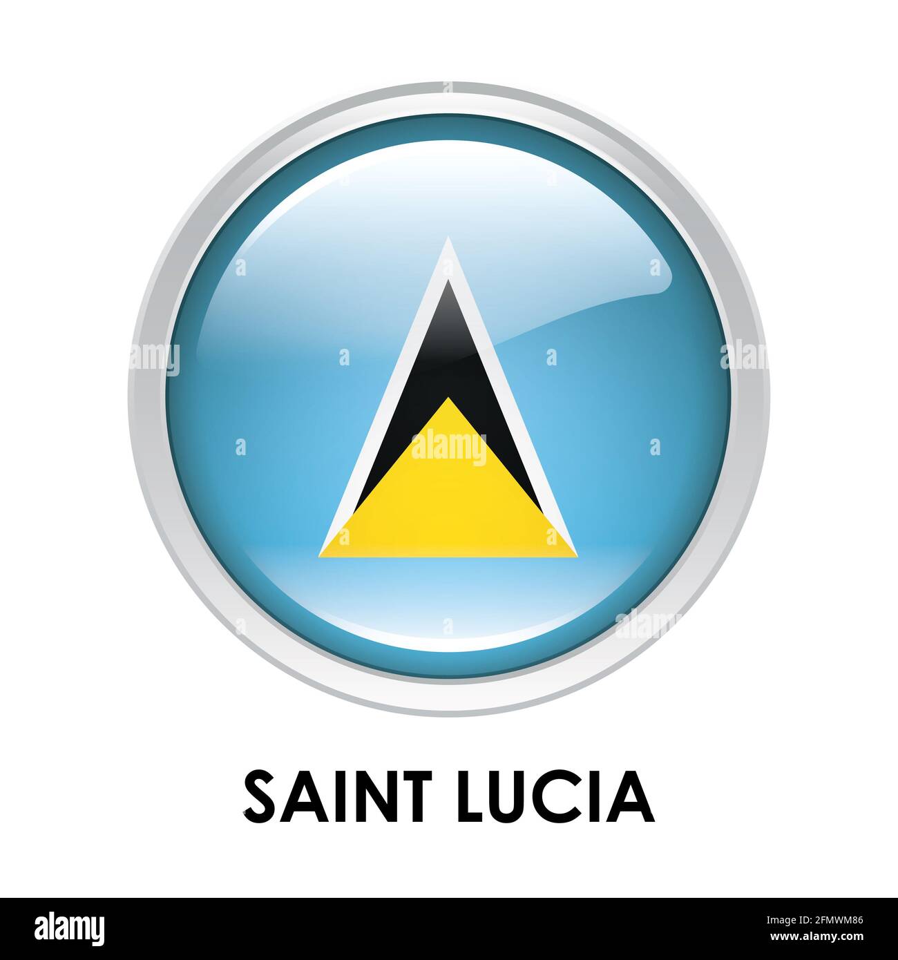 Round flag of Saint Lucia Stock Photo - Alamy