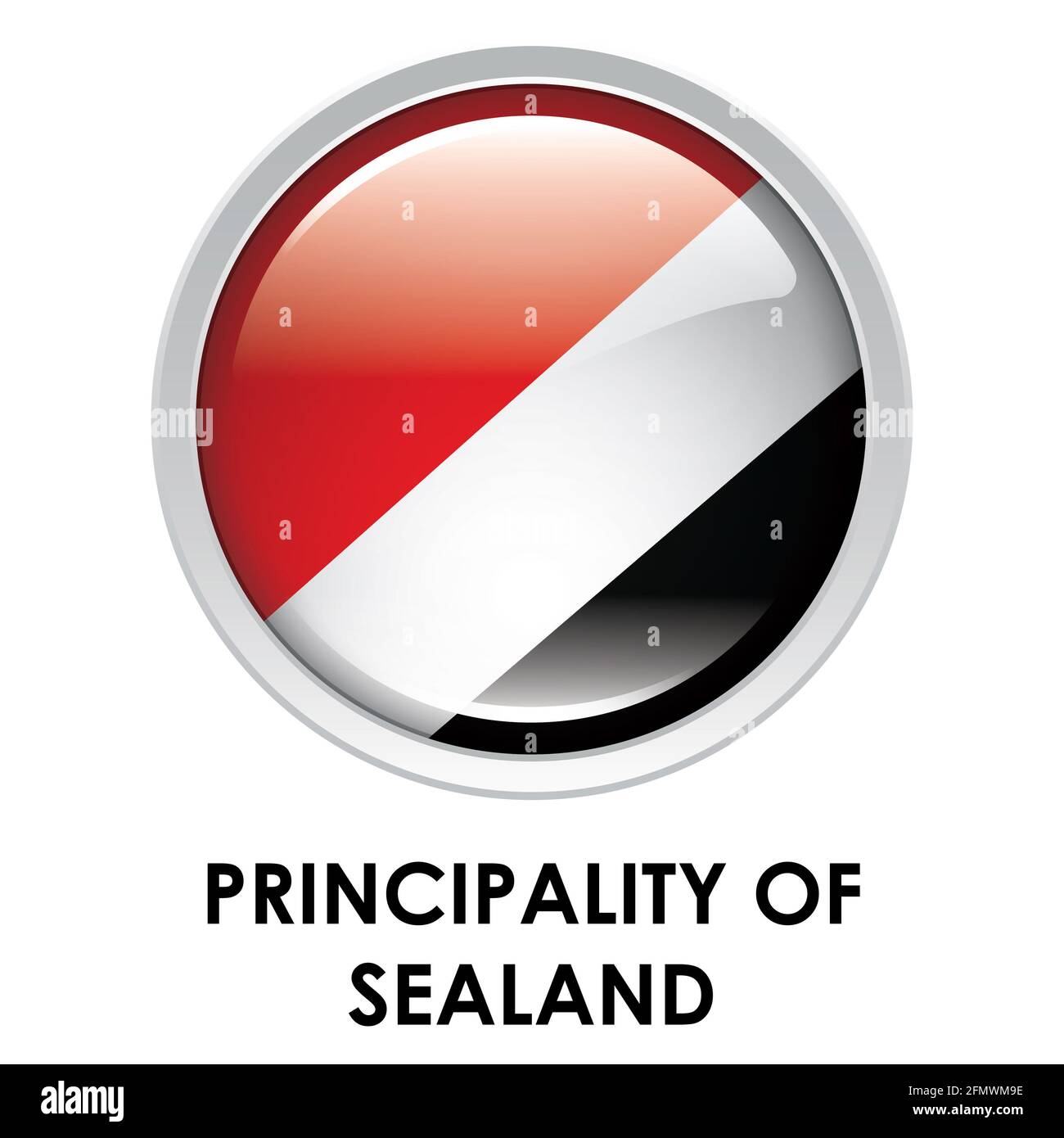 Round flag of Principality Of Sealand Stock Photo - Alamy