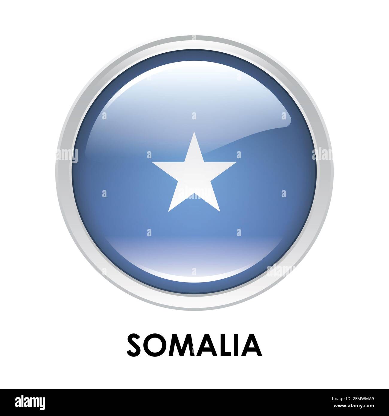 Round flag of Somalia Stock Photo - Alamy
