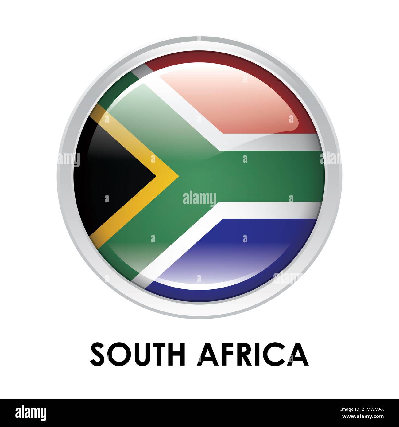 South africa flag icon circle hi-res stock photography and images - Alamy
