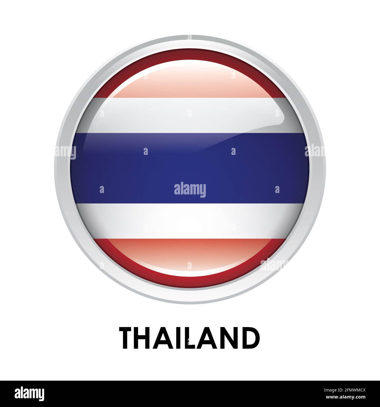 Round flag of Thailand Stock Photo - Alamy