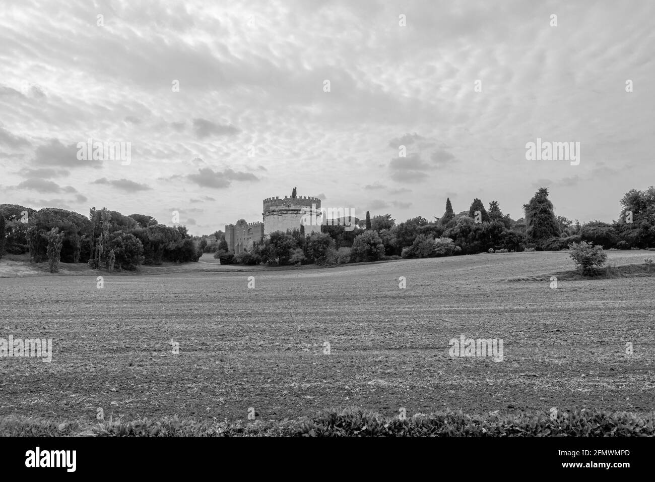 Tomb of Caecilia Metella on the Appian Way Stock Photo - Alamy