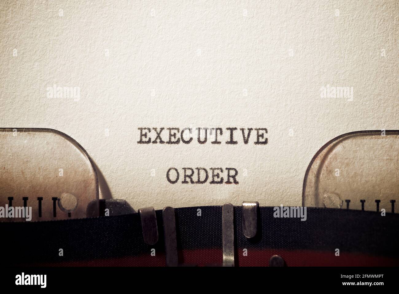 Executive order phrase written with a typewriter Stock Photo - Alamy