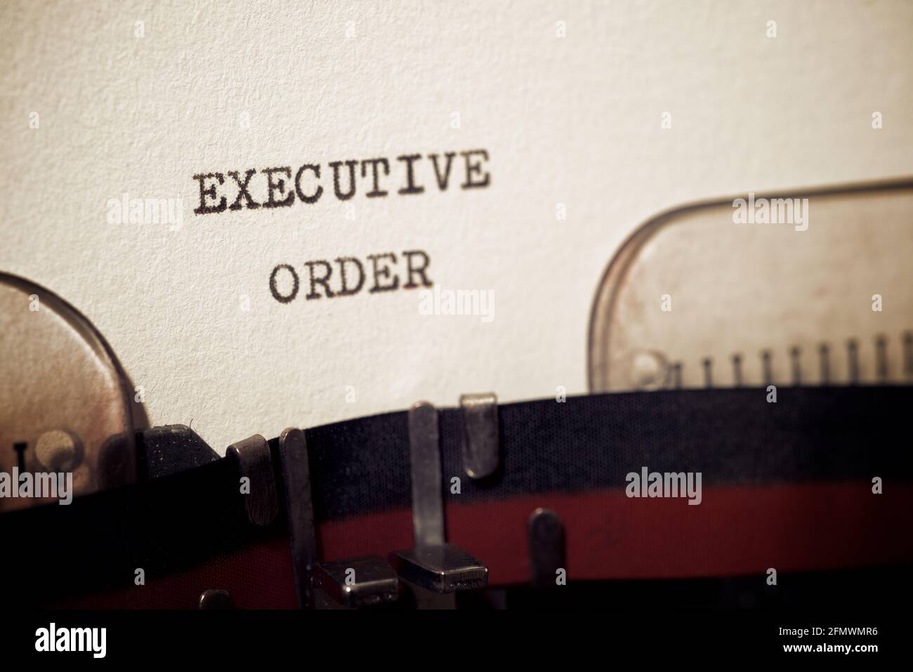 Executive order phrase written with a typewriter Stock Photo - Alamy