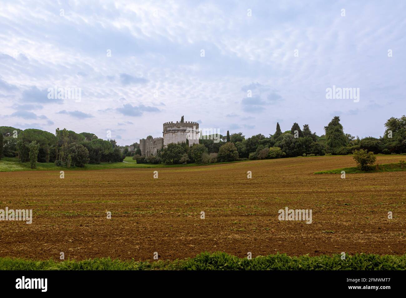 Tomb of Caecilia Metella on the Appian Way Stock Photo - Alamy