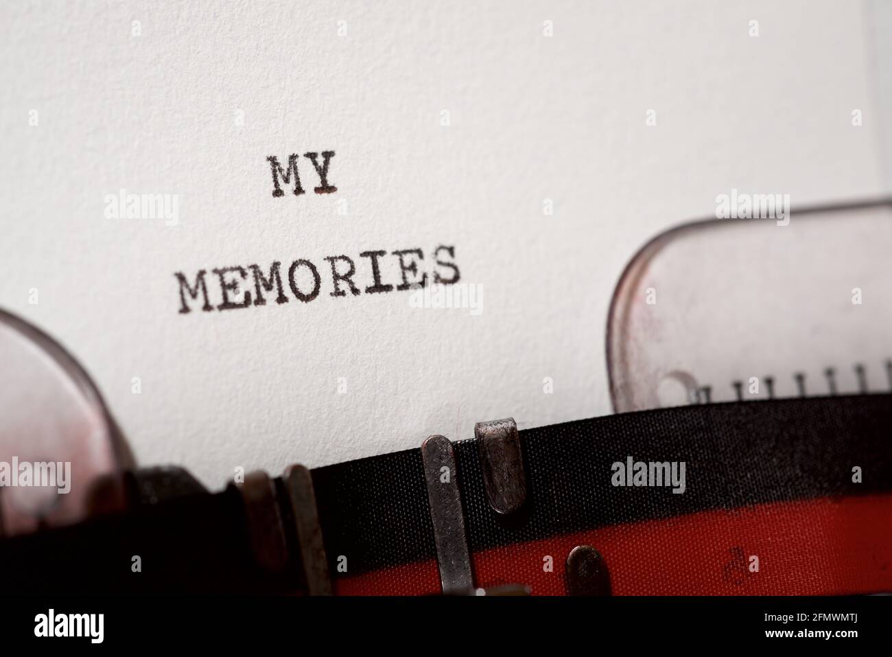 My memories phrase written with a typewriter Stock Photo - Alamy