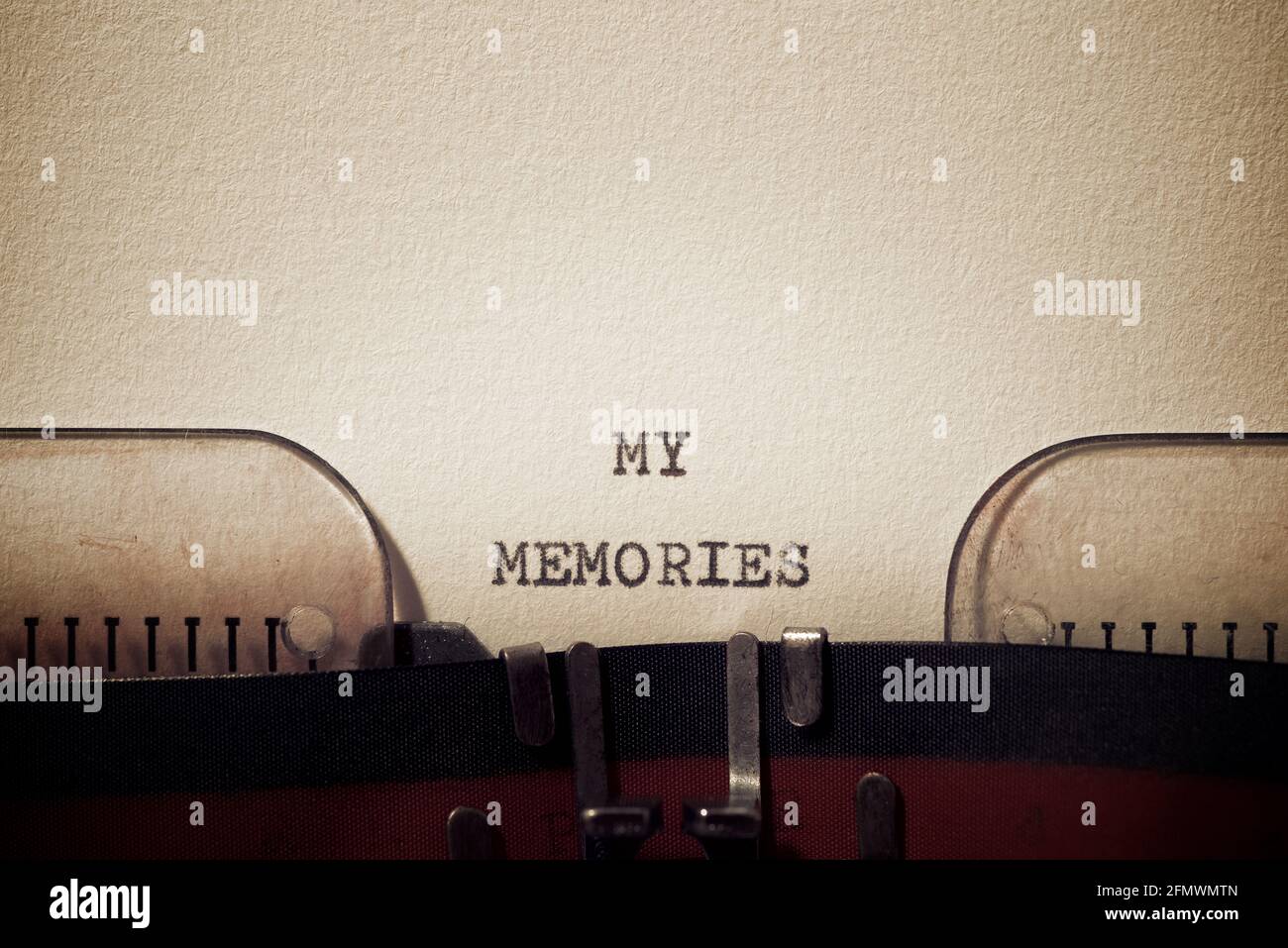 My memories phrase written with a typewriter Stock Photo - Alamy