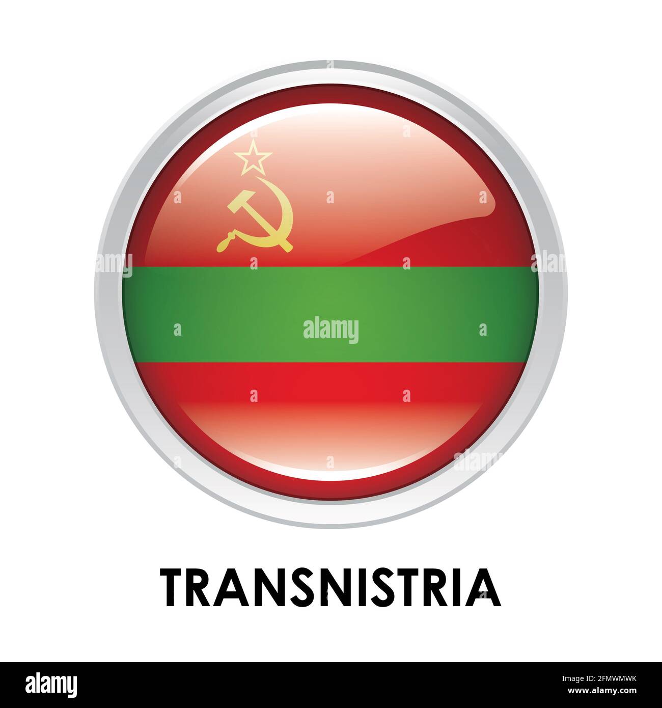 Round flag of Transnistria Stock Photo - Alamy