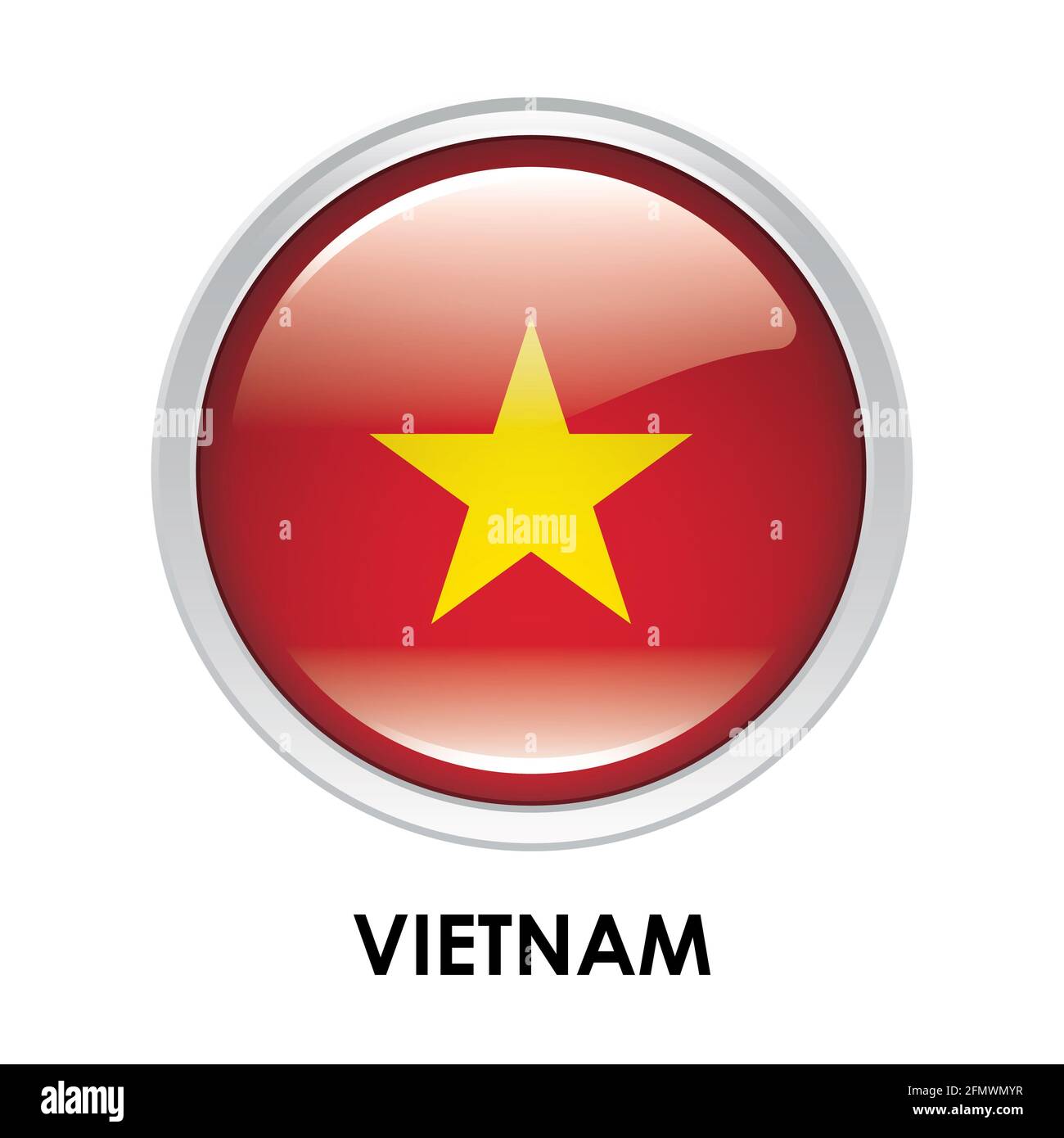 Glossy Icon Flag Vietnam High Resolution Stock Photography and Images ...