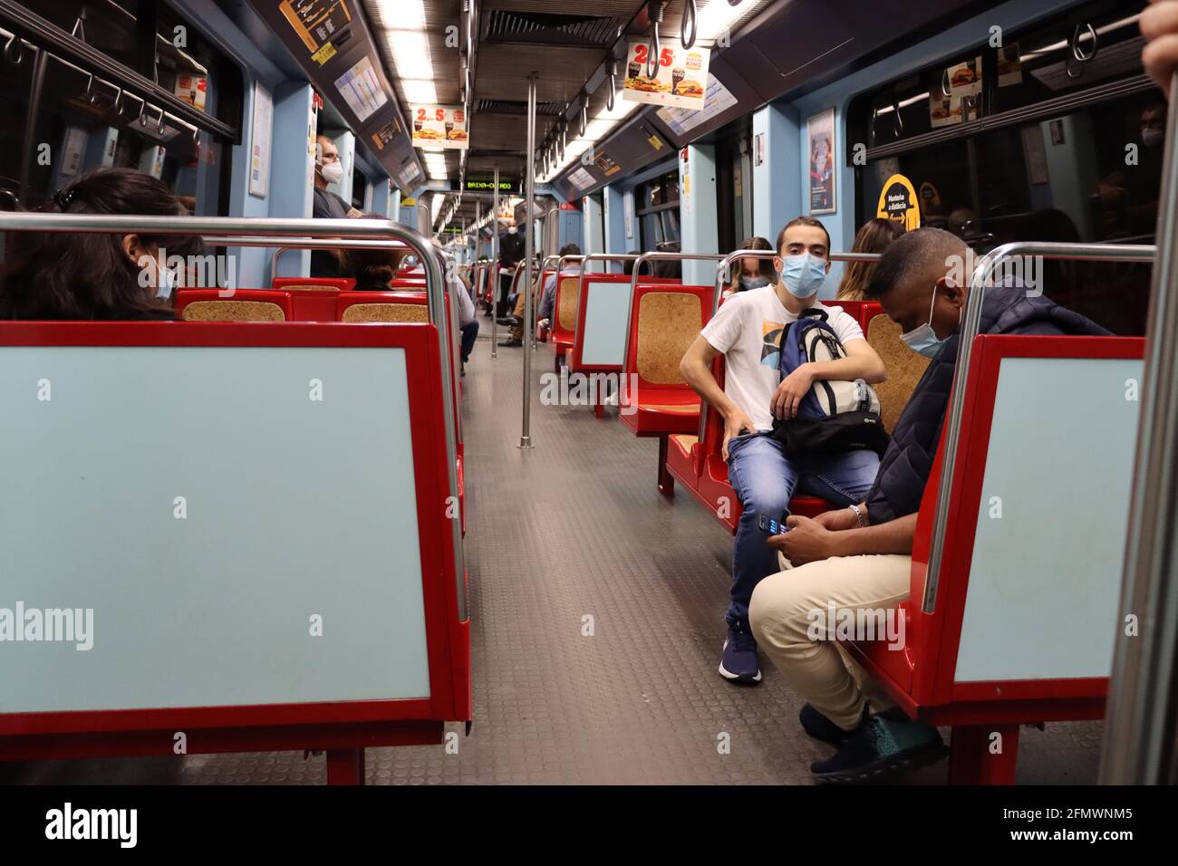 Lisbon metro carriage, Portugal Stock Photo - Alamy